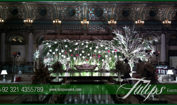 Grand Walima Stage Decoration setup planner in Pakistan