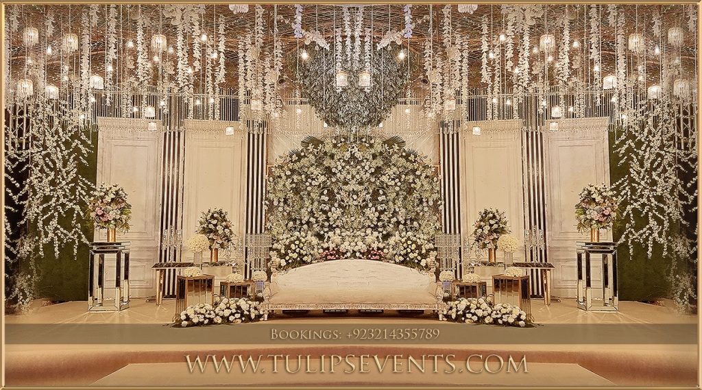 Simple & Sleek Walima Stage Theme Decorations Ideas | Tulips Events